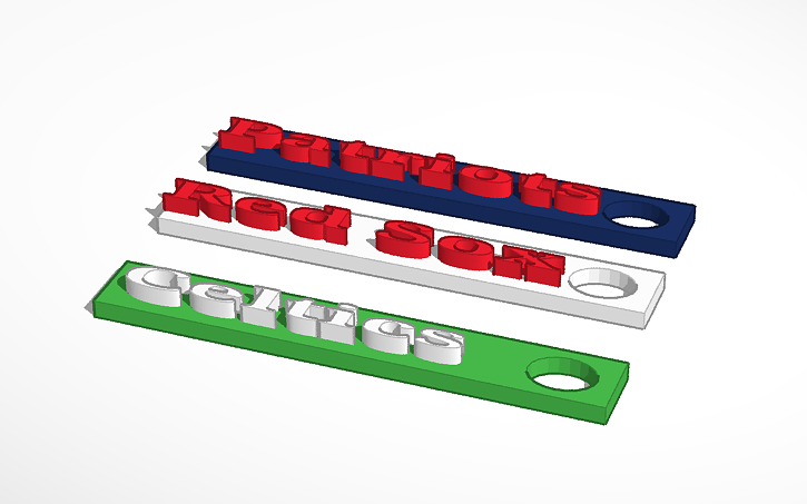 3D design Sports Keychains - Tinkercad