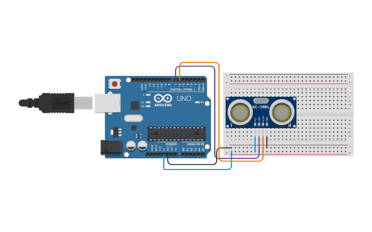 Circuit design Monitor serie - Tinkercad