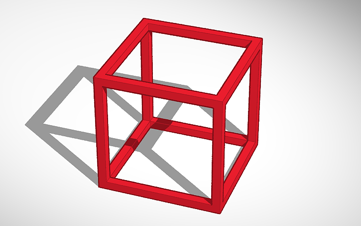 3D design cube frame (정육면체 프레임) | Tinkercad
