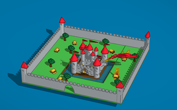 3D design Castle - Tinkercad