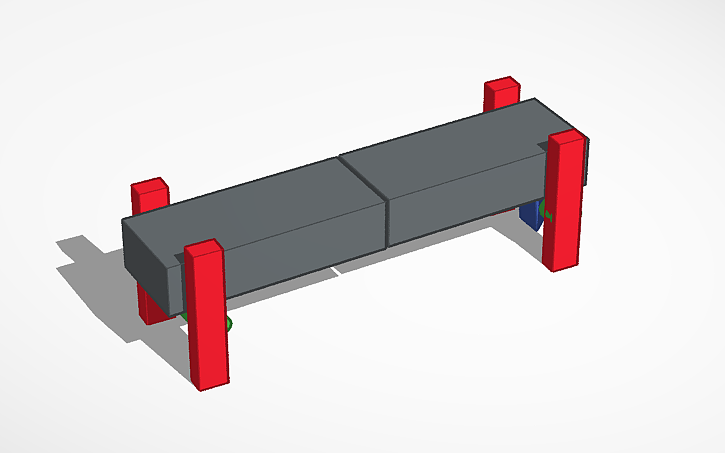 3D design Hydraulic Bridge Mechanism - Tinkercad