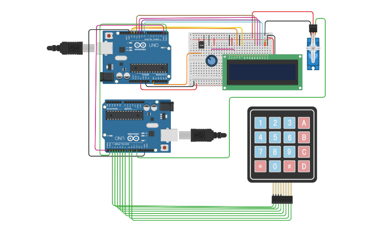 Circuit design A35 Sistema Digital integrado con Serial - Tinkercad