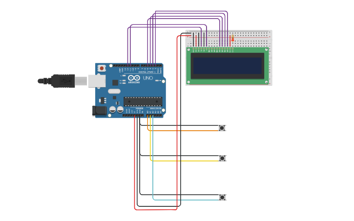 Circuit design Waterlevel Sensor - Tinkercad