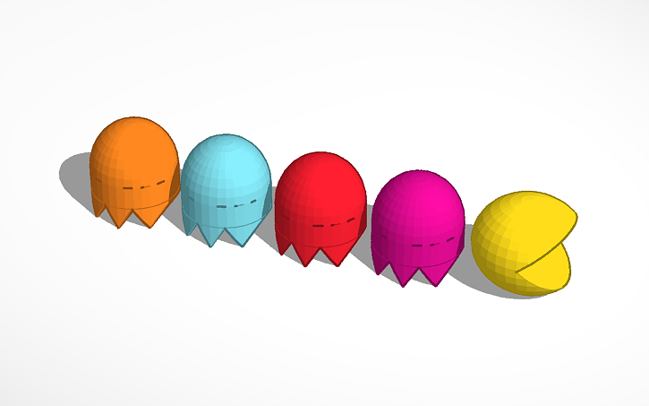 3D design Pacman and Friends | Tinkercad