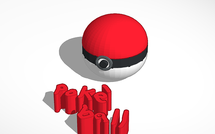 3D design pokémon ball | Tinkercad