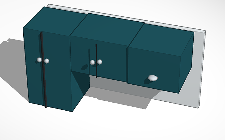 3D design Kitchen Cupboard - Tinkercad