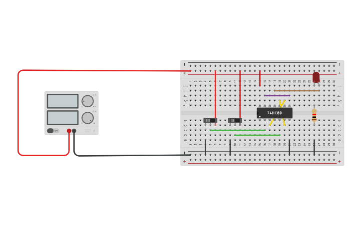 Circuit design NORGATE USING NANDGATE | Tinkercad