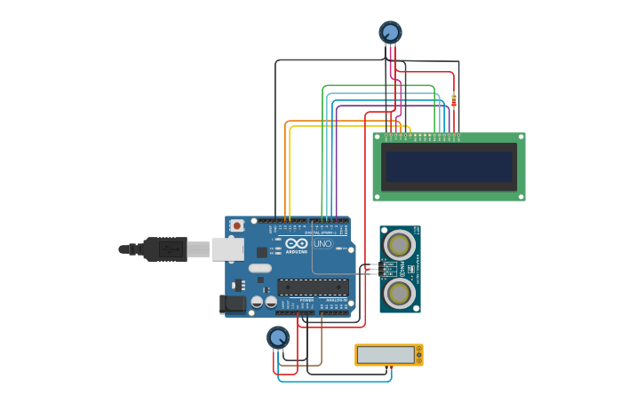 Circuit design Angle-Distance - Tinkercad