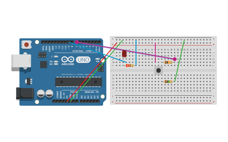 Circuit design Buttons - Tinkercad