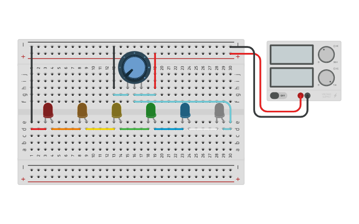 Circuit Design Circuito De Leds Con Protoboard Tinkercad