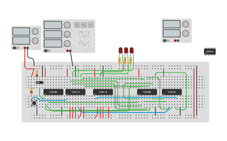 Circuit Design Asynchronous Counters 3 Bit Up Down Counter Tinkercad