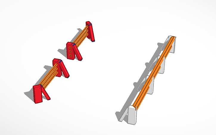 3D design brige rails - Tinkercad