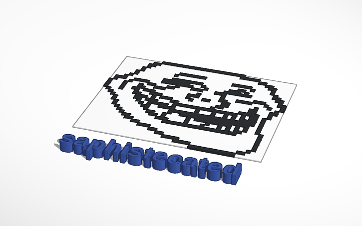 3D design troll face | Tinkercad