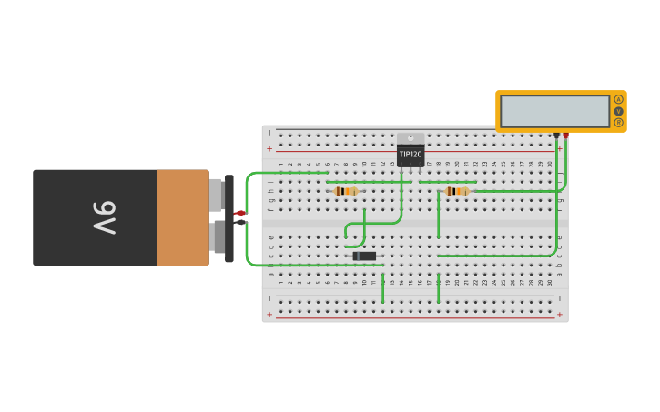 Circuit design REGULADOR CON TRANSISTORES | Tinkercad Circuit design REGULADOR CON TRANSISTORES | Tinkercad