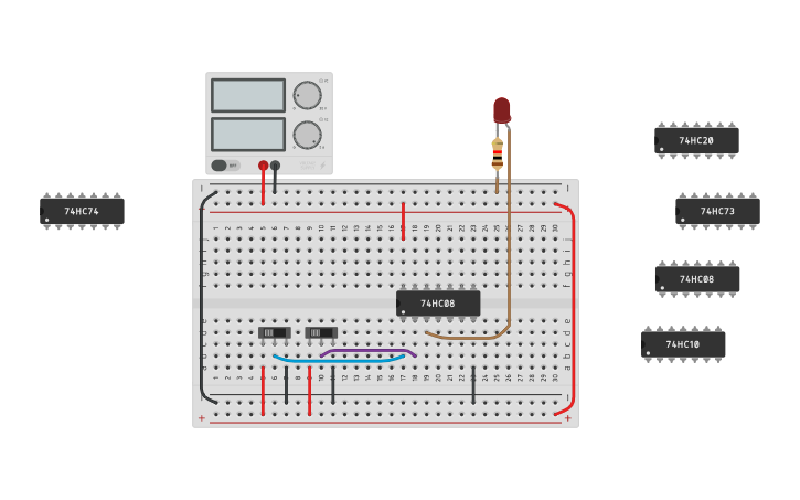 Circuit design AND Gate | Tinkercad