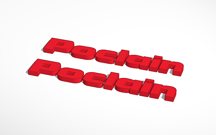 3D design LOGO Poclain | Tinkercad