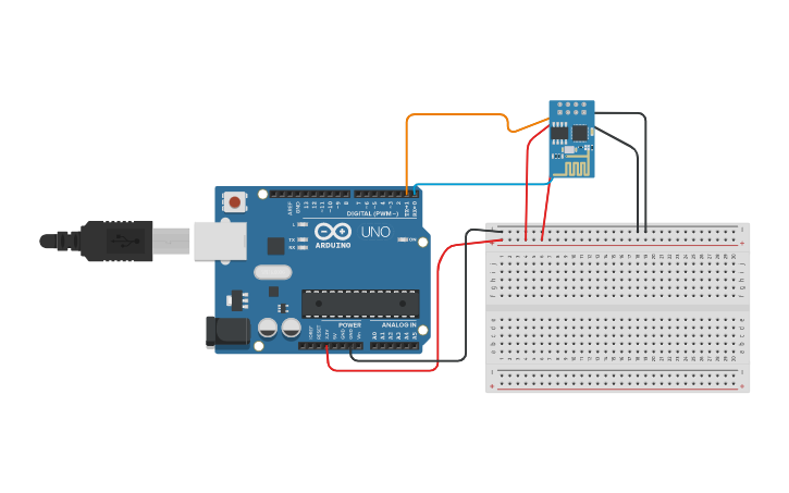 Circuit design ESP 8266 01 | Tinkercad