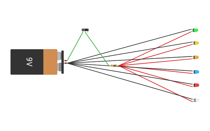 Circuit design LED circuit - Tinkercad