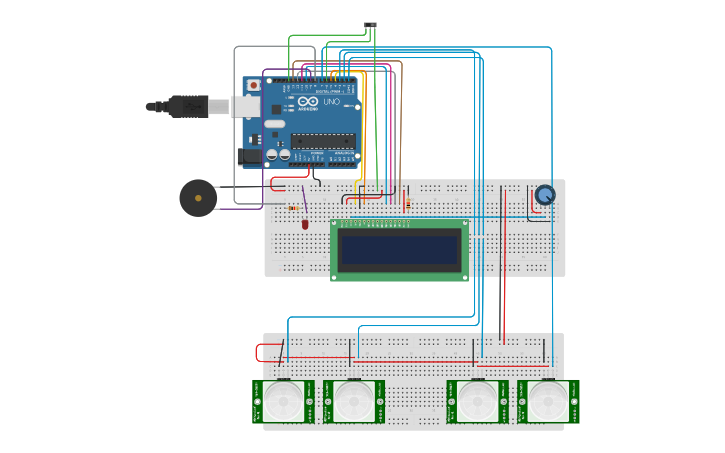 Circuit design Burglar Alarm System Using PIR Sensor with LCD Indicator ...