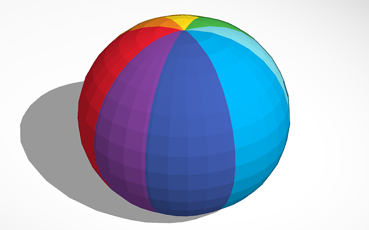 3D design beach ball - Tinkercad