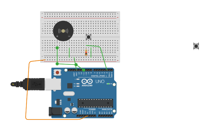 Circuit design cancion con arduino - Tinkercad
