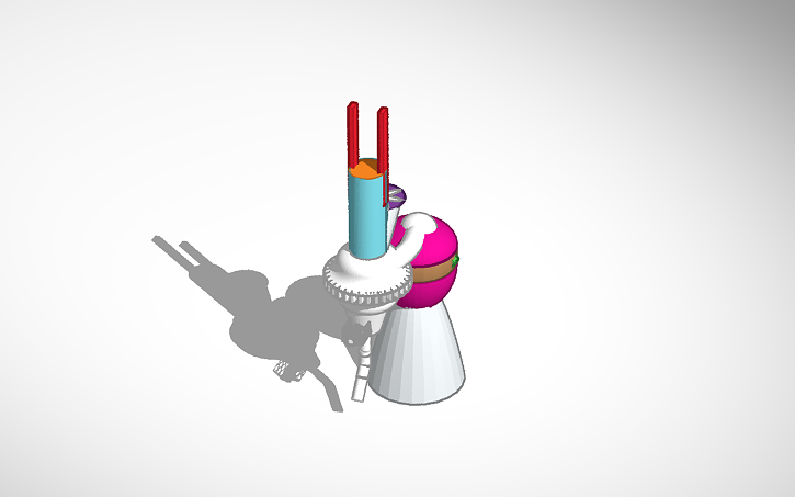 3D design rocket engine - Tinkercad