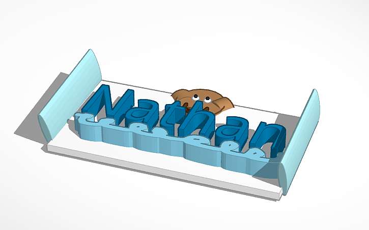 3D design name tag | Tinkercad