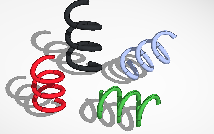 3D design Helical Torsion Spring - Tinkercad
