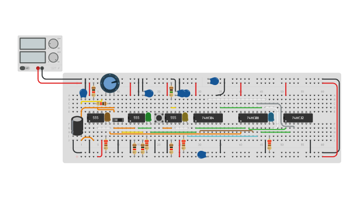 Circuit design Clock module - Tinkercad