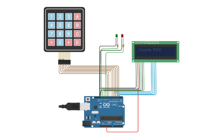 Circuit design PIN -Code DK - Tinkercad