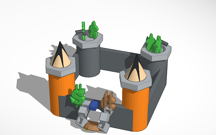3D design pencil castle | Tinkercad