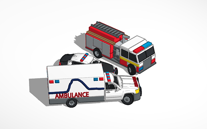 3D design police,fire,and ems hanging out | Tinkercad
