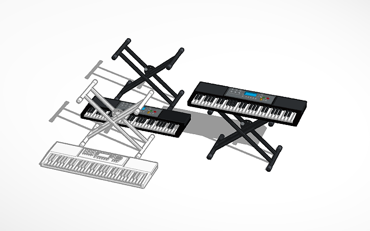 3d Design Electronic Keyboard Stand Concept Tinkercad