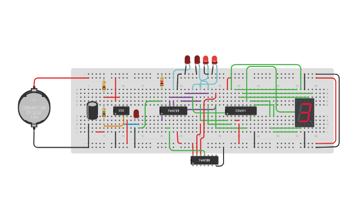 Circuit Design Count Up Timer Tinkercad