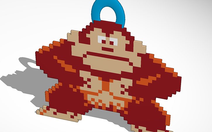 3D design Copy of Pixel Donkey Kong (Retro) - Tinkercad