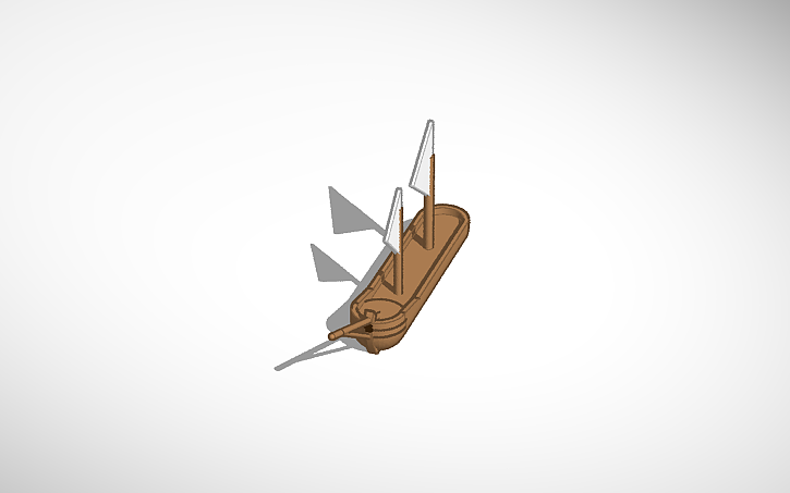 3D design medieval boat design - Tinkercad