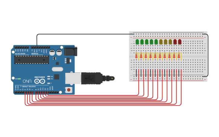 Circuit design Practica Arduino - Tinkercad Circuit design Practica Arduino - Tinkercad