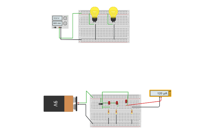Circuit design circuitos en paralelo | Tinkercad Circuit design circuitos en paralelo | Tinkercad