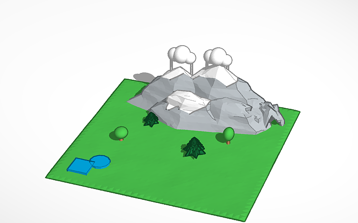 3D design Amazing View of mountains - Tinkercad