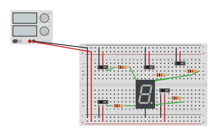 Circuit design SEGMENTO DE 7 MECA 703 - Tinkercad