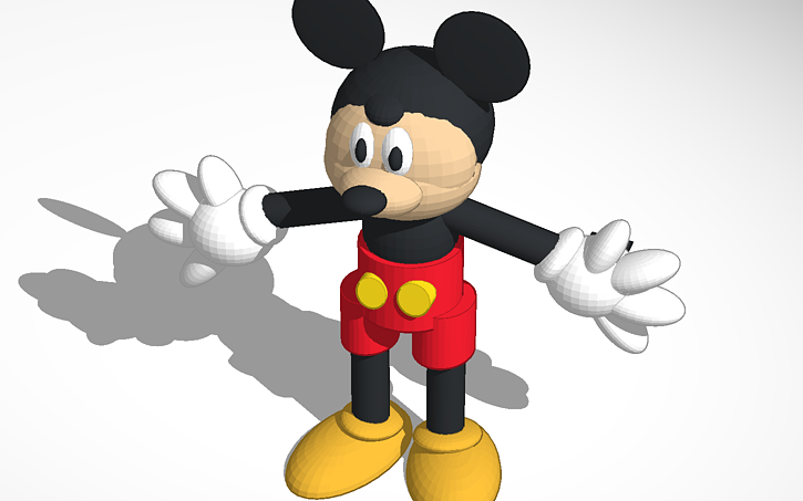 3D design Copy of Mickey Mouse - Tinkercad