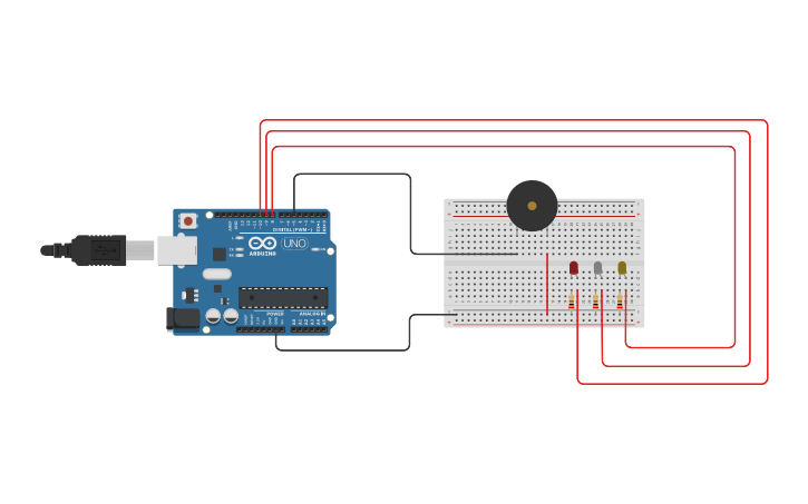 Circuit design National Anthem - Tinkercad