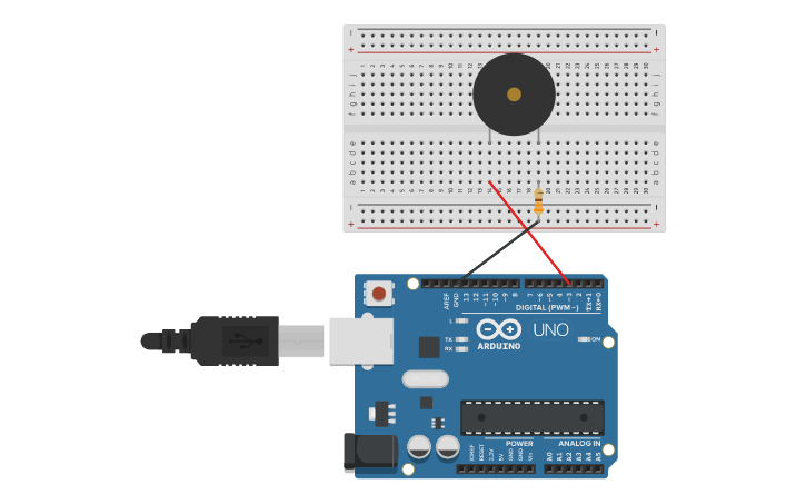 Circuit design Speaker | Tinkercad