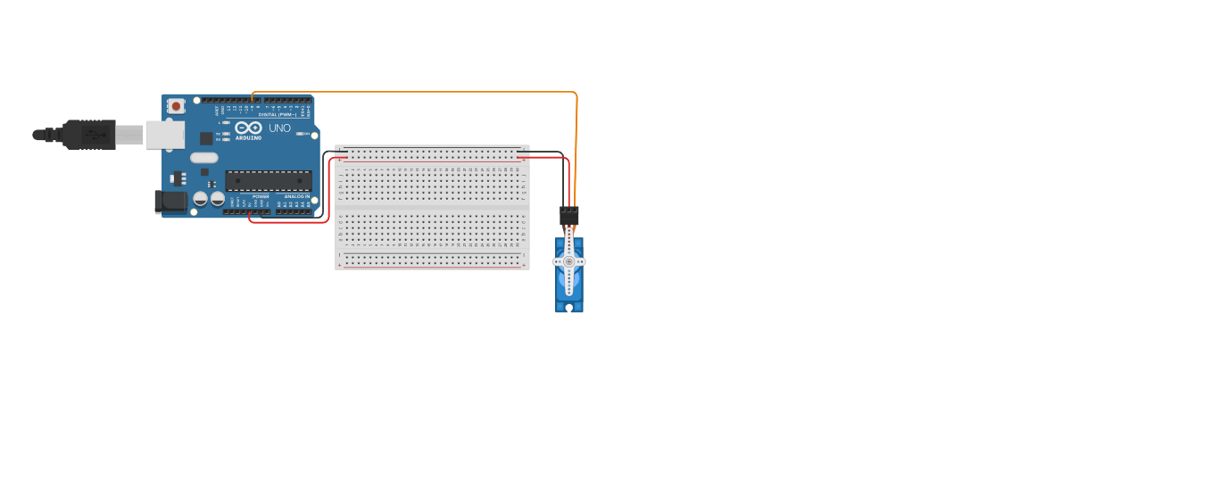 Circuit design Servo 180 | Tinkercad