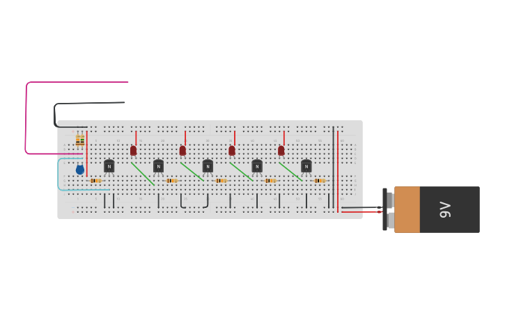 Circuit design MUSIC OPERATED DANCING LIGHT | Tinkercad