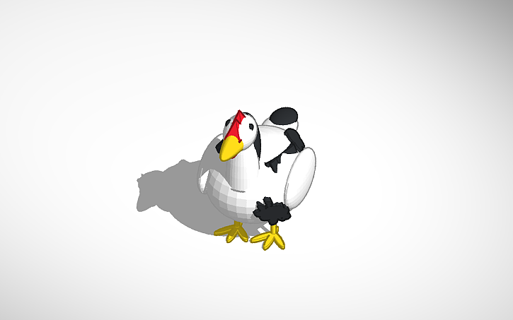 3D design A chicken of mine(Prietena)(SHE RANDOMLY APPEARED) - Tinkercad
