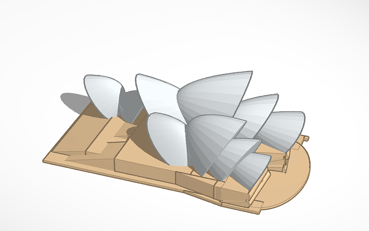 3D design Sydney Opera House - Tinkercad