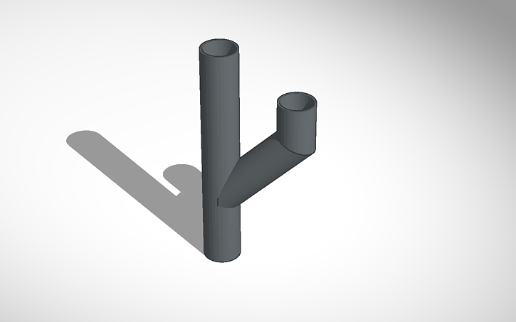 3D design Parallel "Y" Tube - Tinkercad