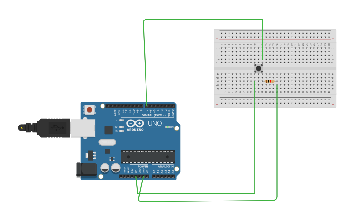 Circuit Design Read The Push Button State Using Serial Monitor Tinkercad