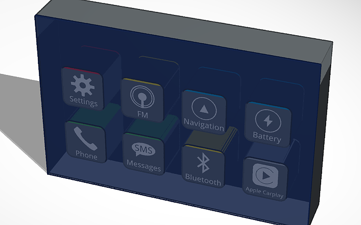 3D design Car infotainment system touch screen - Tinkercad